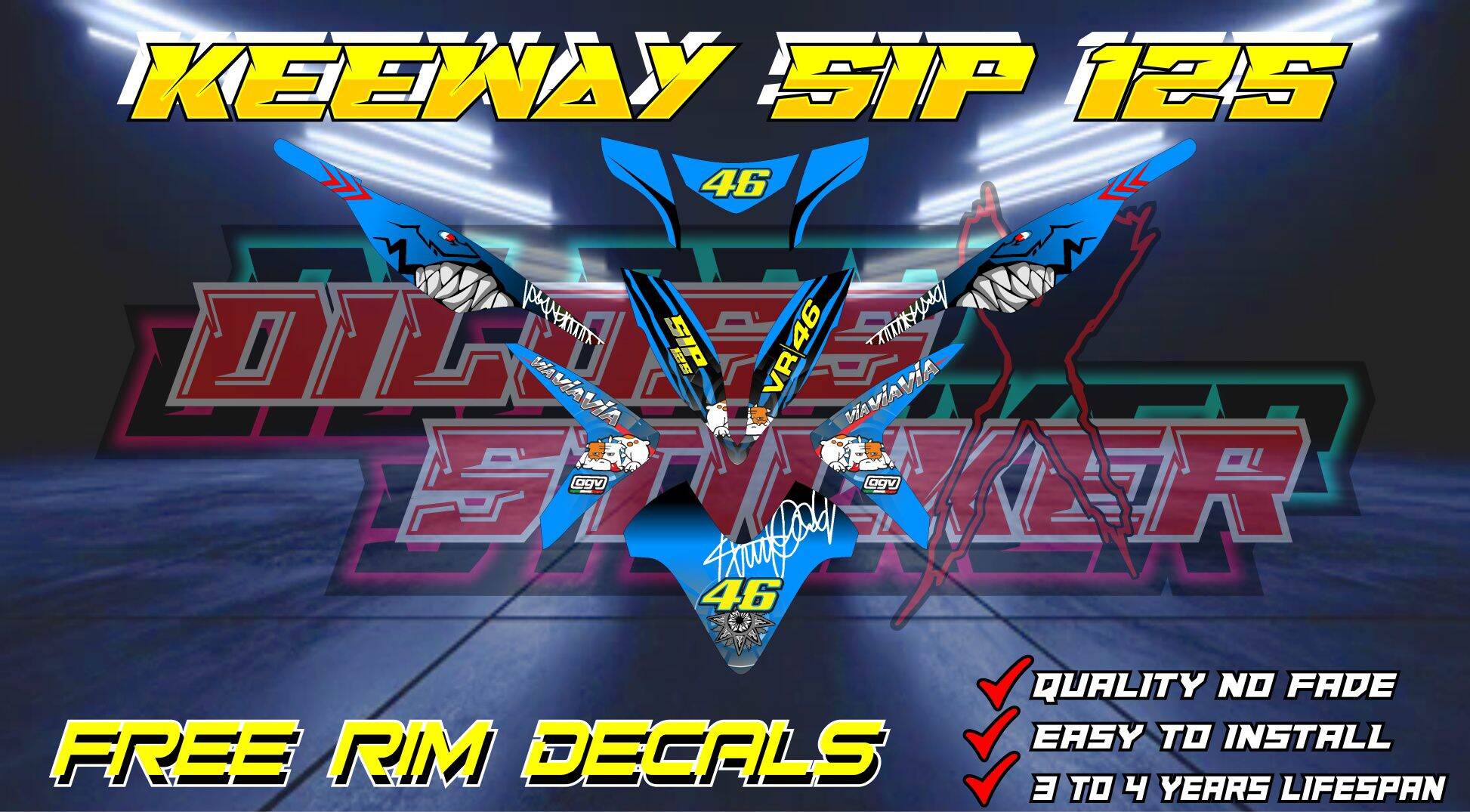 Keeway Sip 125 Full body Decals Sticker | Lazada PH