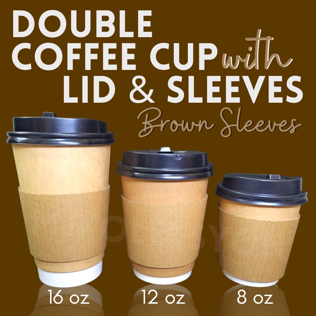 50pcs Adjustable Coffee Sleeves Brown CUP AND LID NOT INCLUDED | Lazada PH