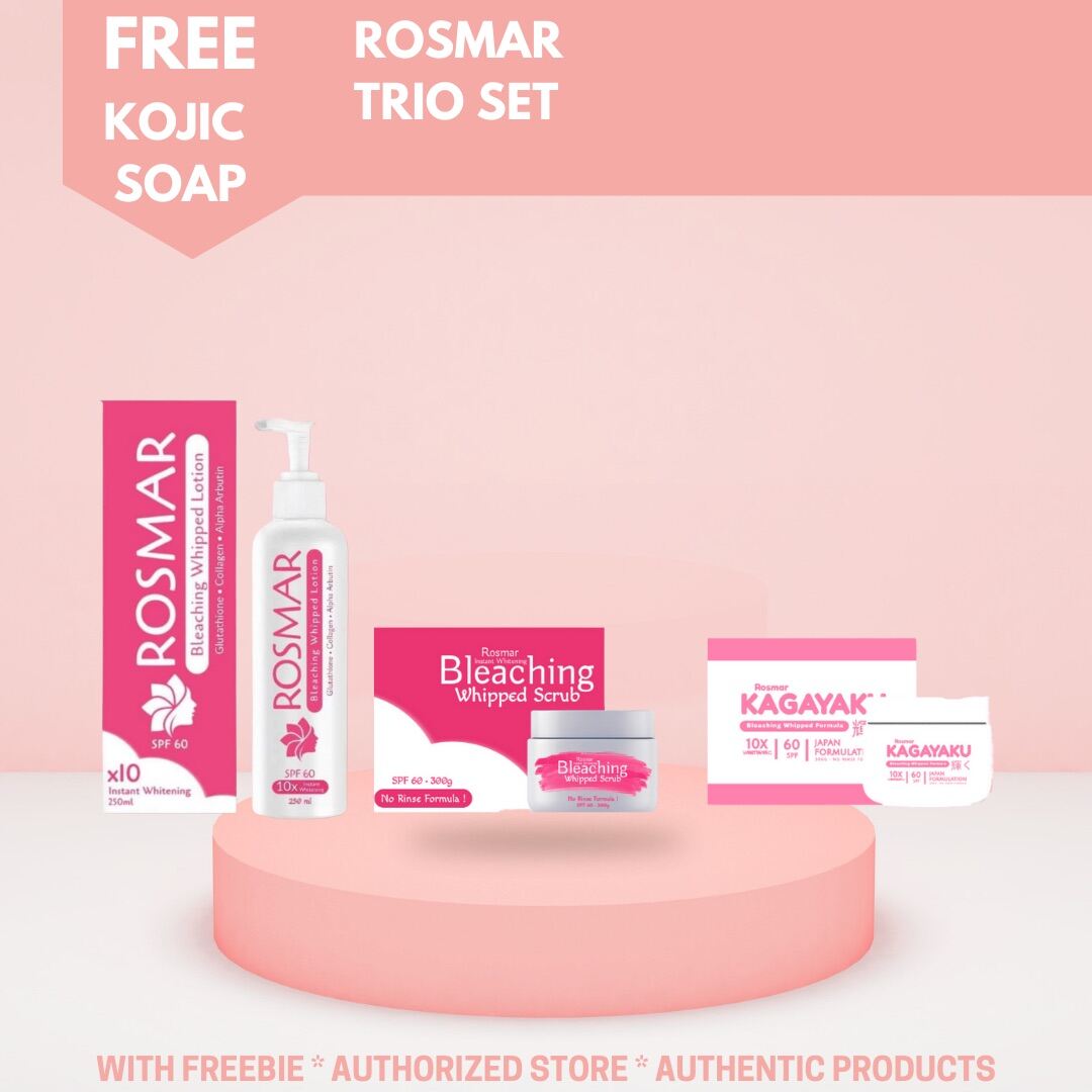 Rosmar Trio Set (Bleaching Whipped Scrub 300g + Bleaching Whipped ...