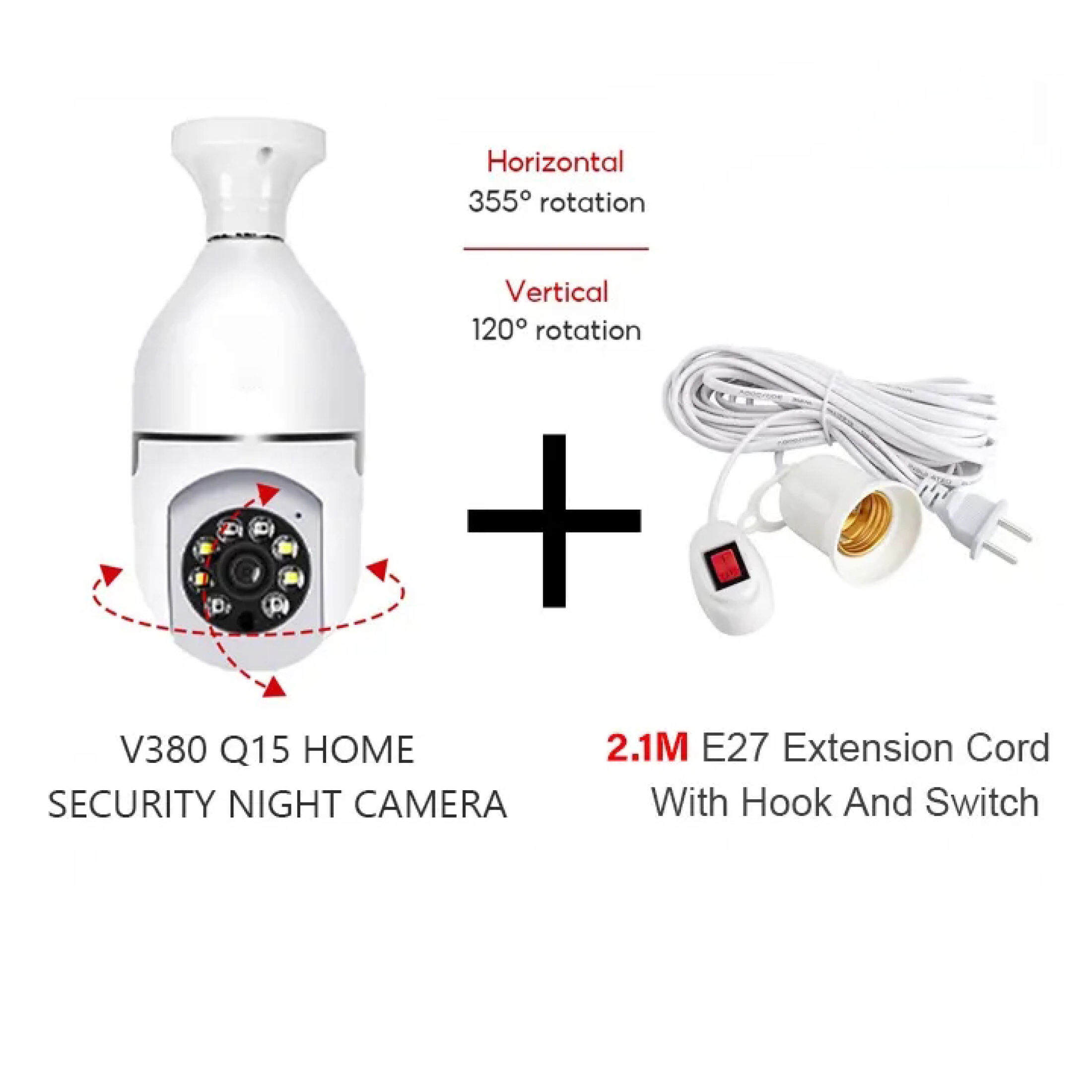 V380 PRO Q15 CCTV Security Camera WiFi Wireless Indoor IP Security Camera Connect Cellphone Auto ...