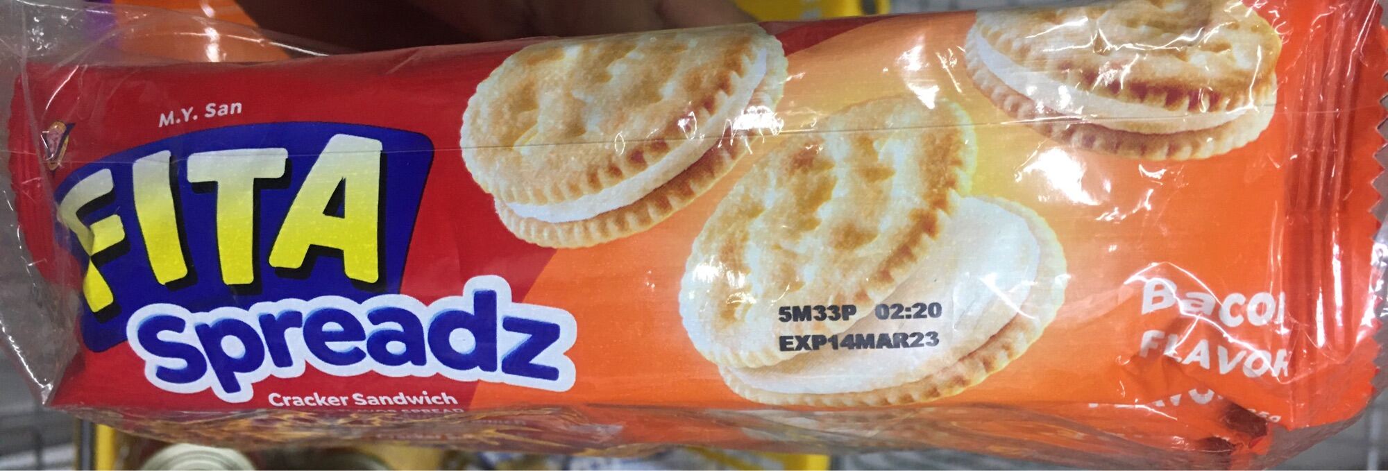 MY San biscuits Fita Spreadz Bacon flavor 1packx10s | Lazada PH