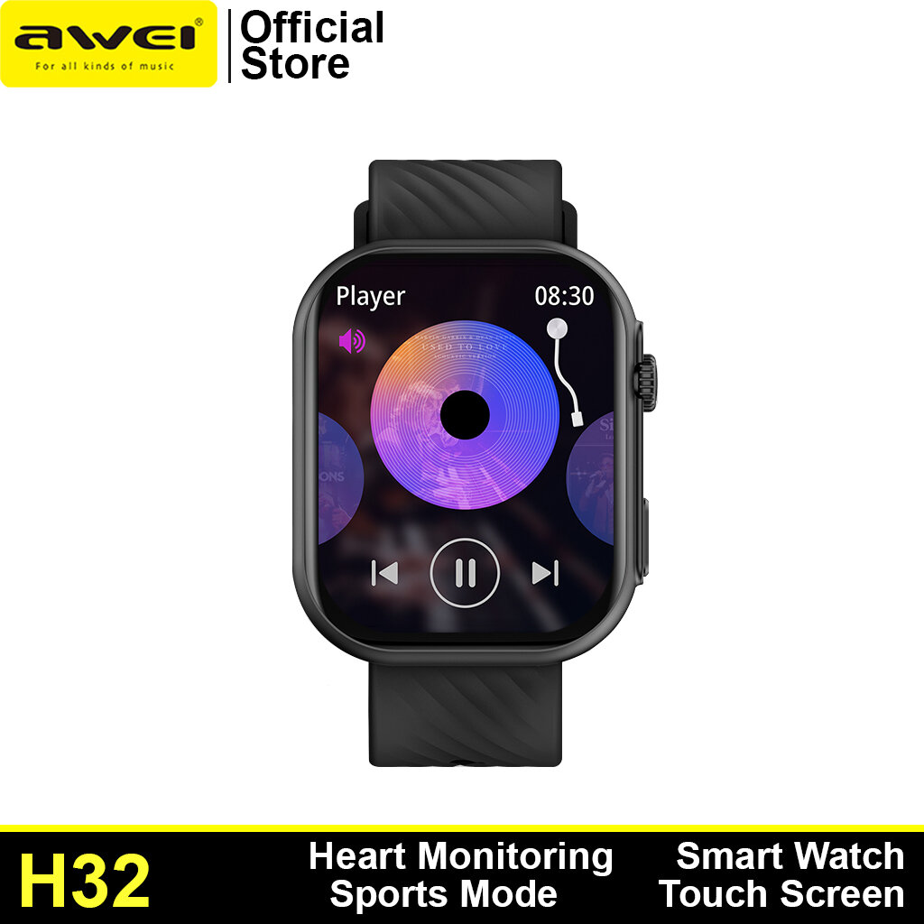 Awei H32 Multi Sports Mode Smartwatch Heart-Rate and Sleep Monitoring ...