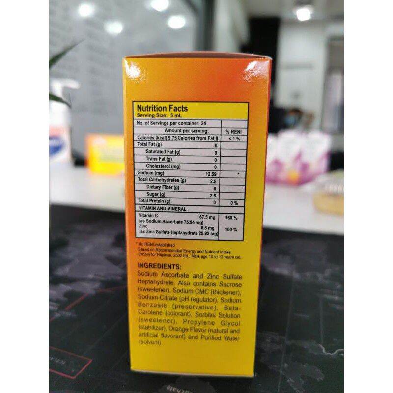VITAMIN C FOR KIDS,SODIUM ASCORBATE WITH ZINC (HAVZINC) 120ML | Lazada PH