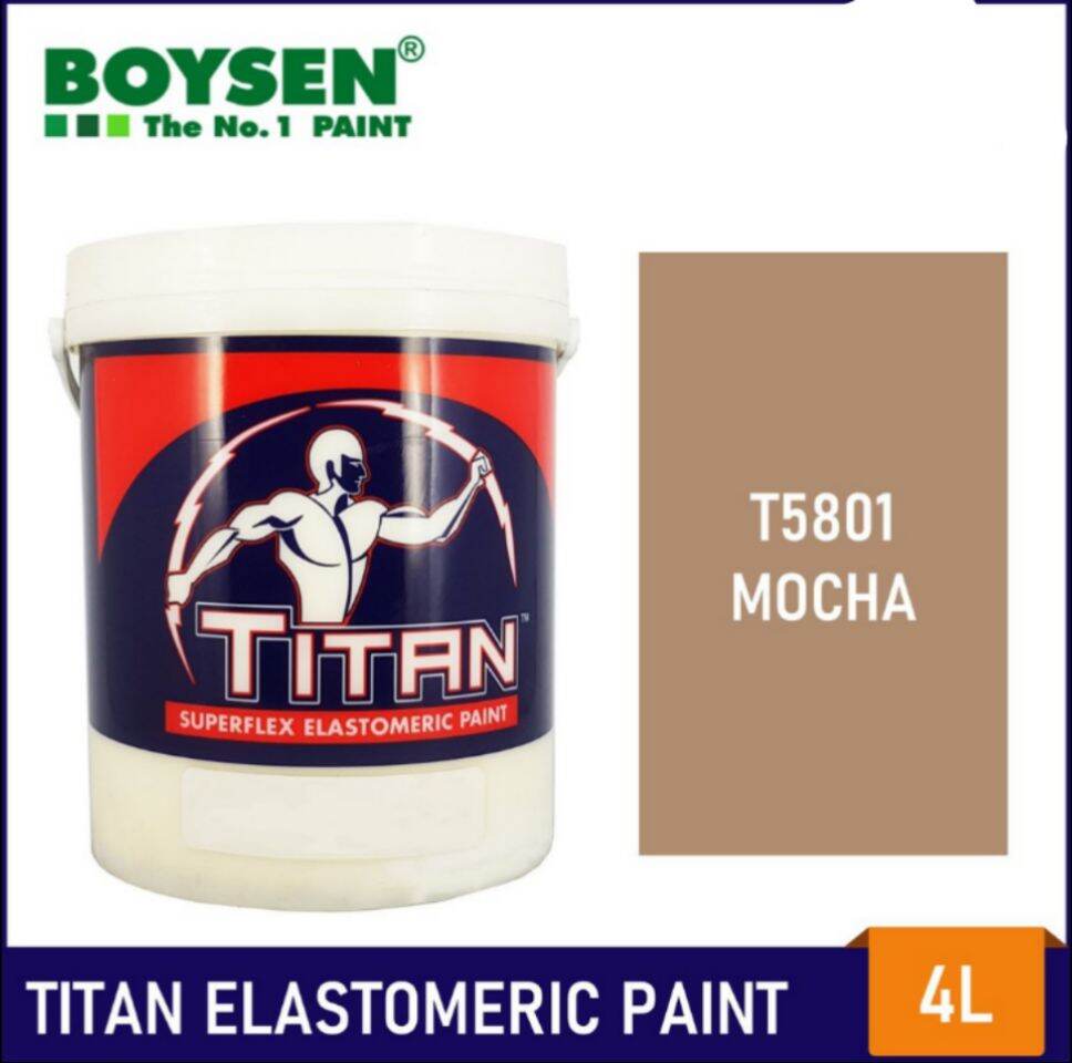 BOYSEN TITAN SUPERFLEX ELASTOMERIC PAINT 1GALLON(4LITERS) PINTURA PANG ...