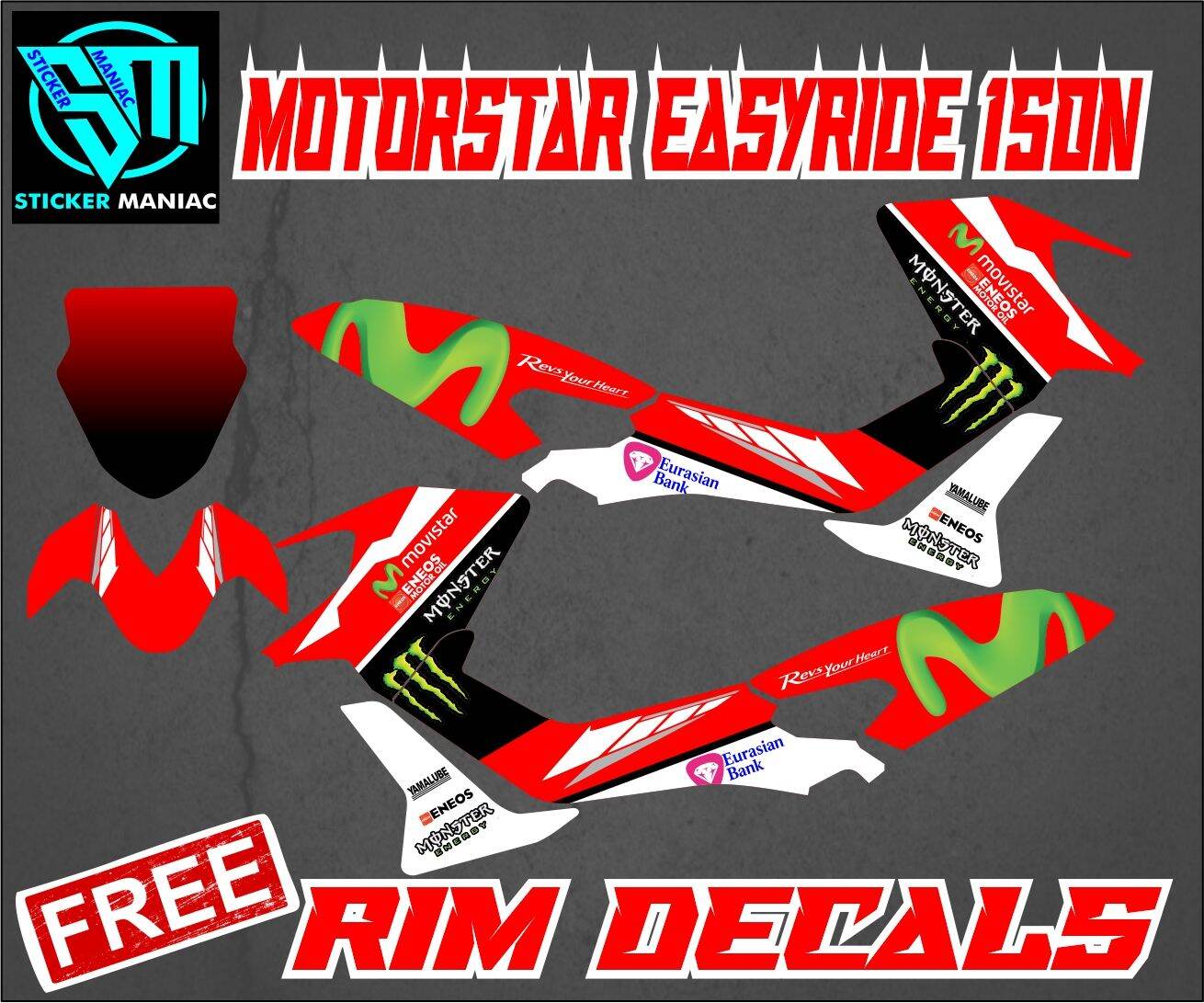 Motorstar Easyride 150n full body decals | Lazada PH