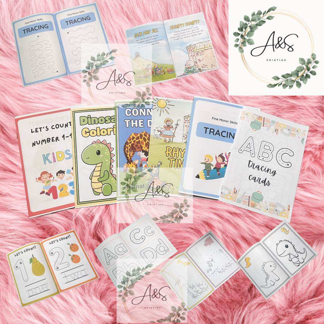 BUNDLE! BUNDLE! COLORING/TRACING-ALPHABET/COUNTING/RHYME | Lazada PH