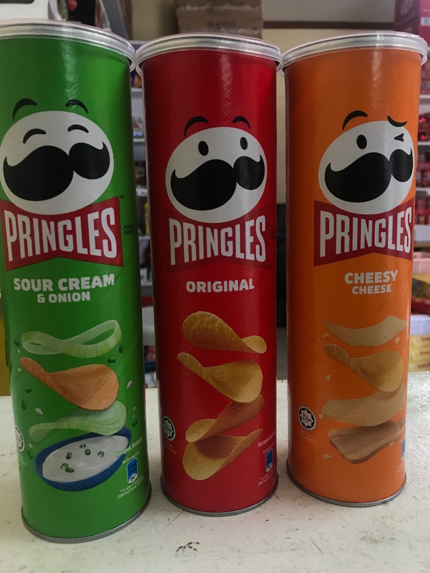 Pringles Original, Sour Cream & Cheesy Cheese 107g | Lazada PH