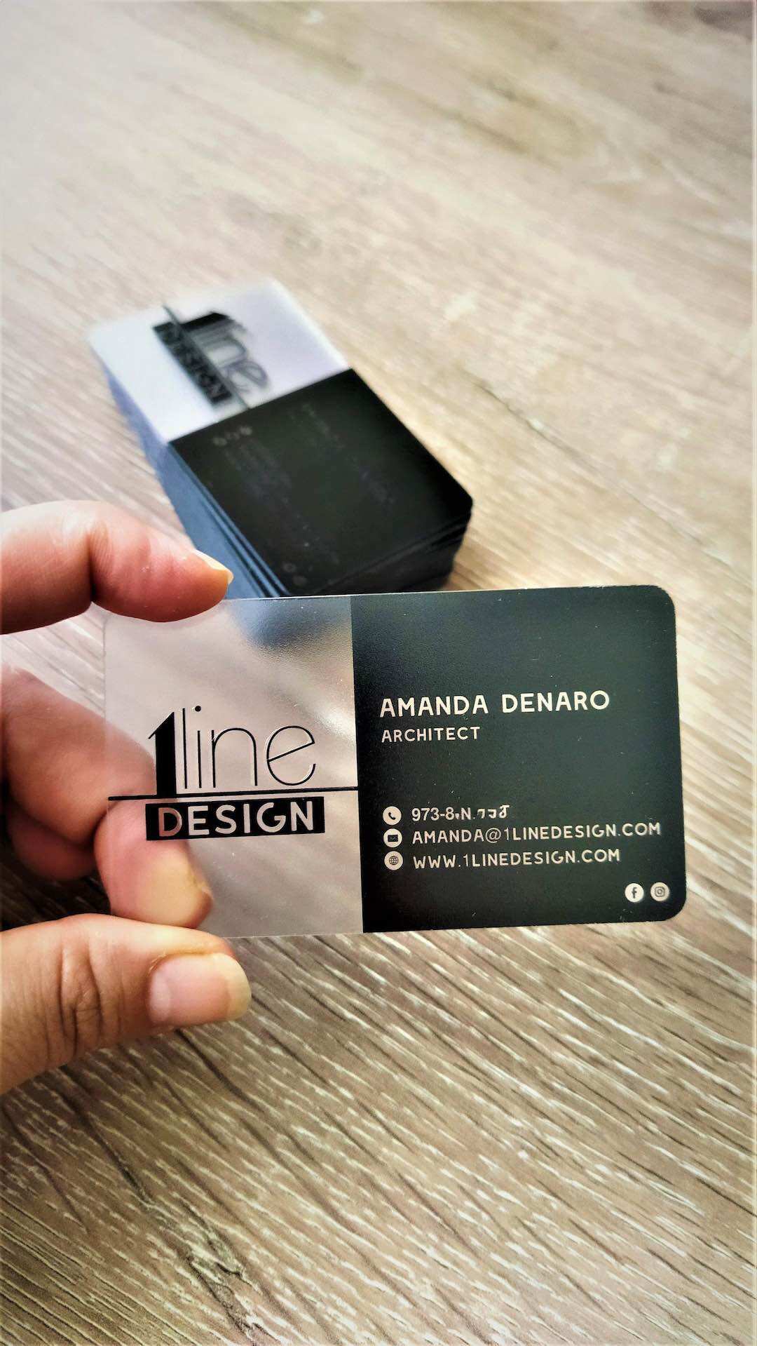 Transparent Calling Card / Pure Plastic Card / 50pcs with plastic hard ...
