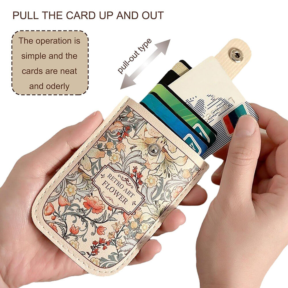 Laminated Concealed Mini Card Wallet Pull-out Type Credit Card Case ...