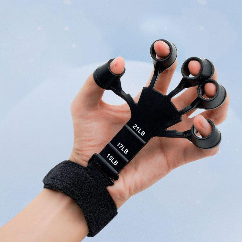 New Silicone Finger Trainer 5 Finger Wrist Stretcher Finger Strength ...