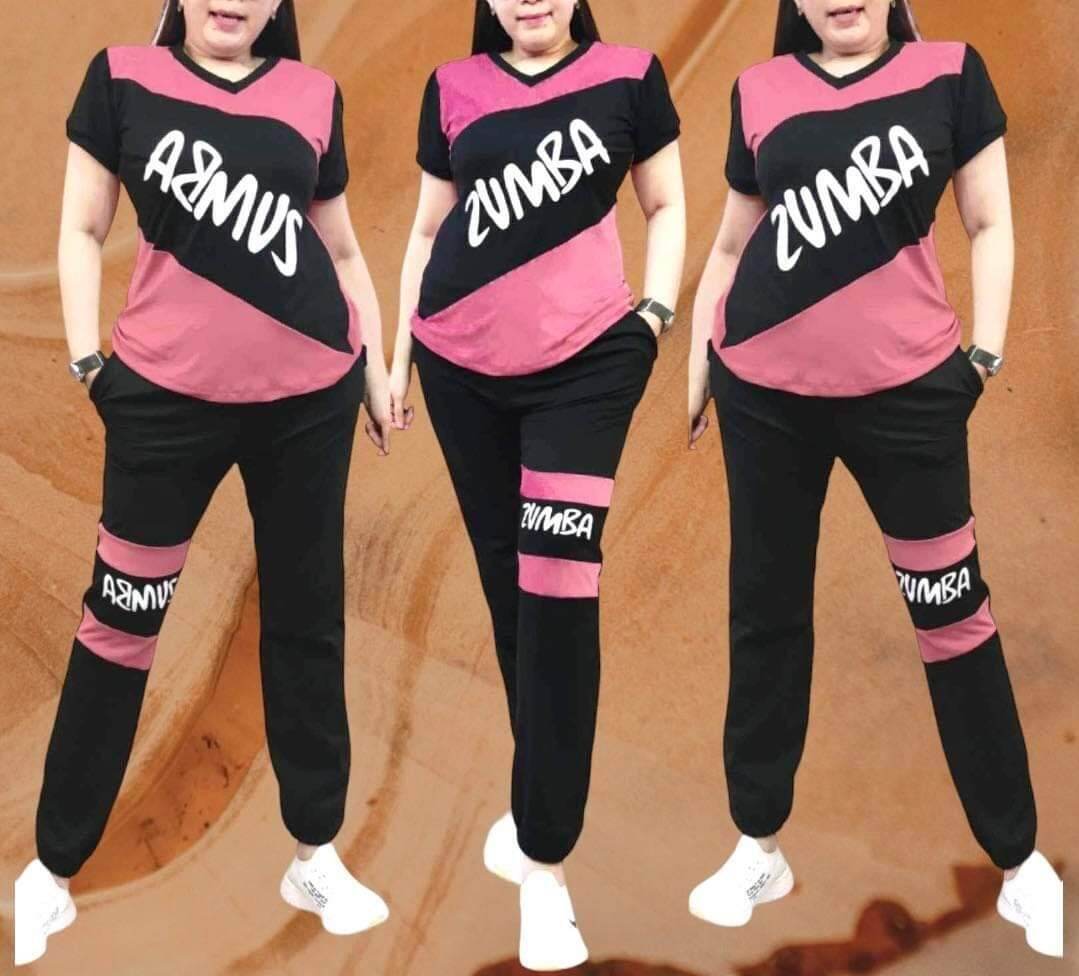 PLUS SIZE ZUMBA UNIFORM TERNO PANTS JOGGER SPORTY FOR WOMEN ON SALE Med ...