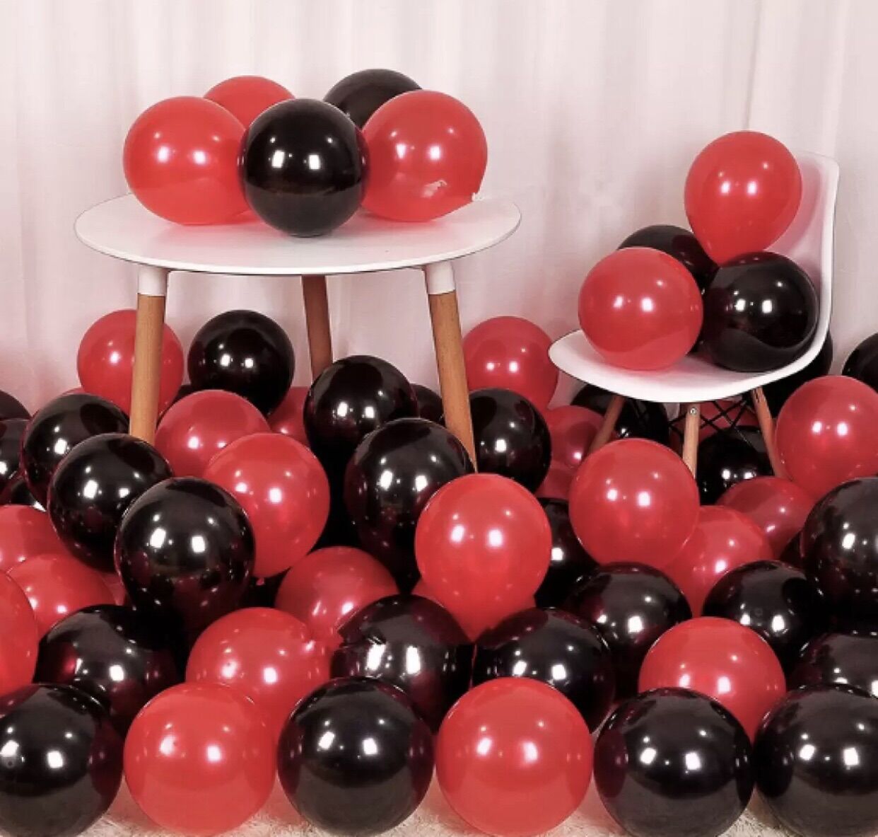 30pcs 12inches Black and Red Balloons Latex Mix | DIY BALLOON ...