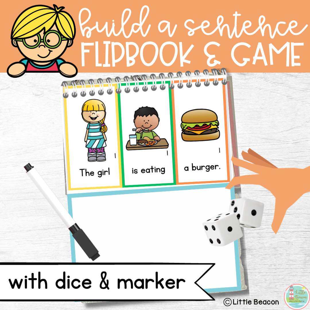 Build a Sentence Flip book and Game for Speech Therapy and SpEd ...