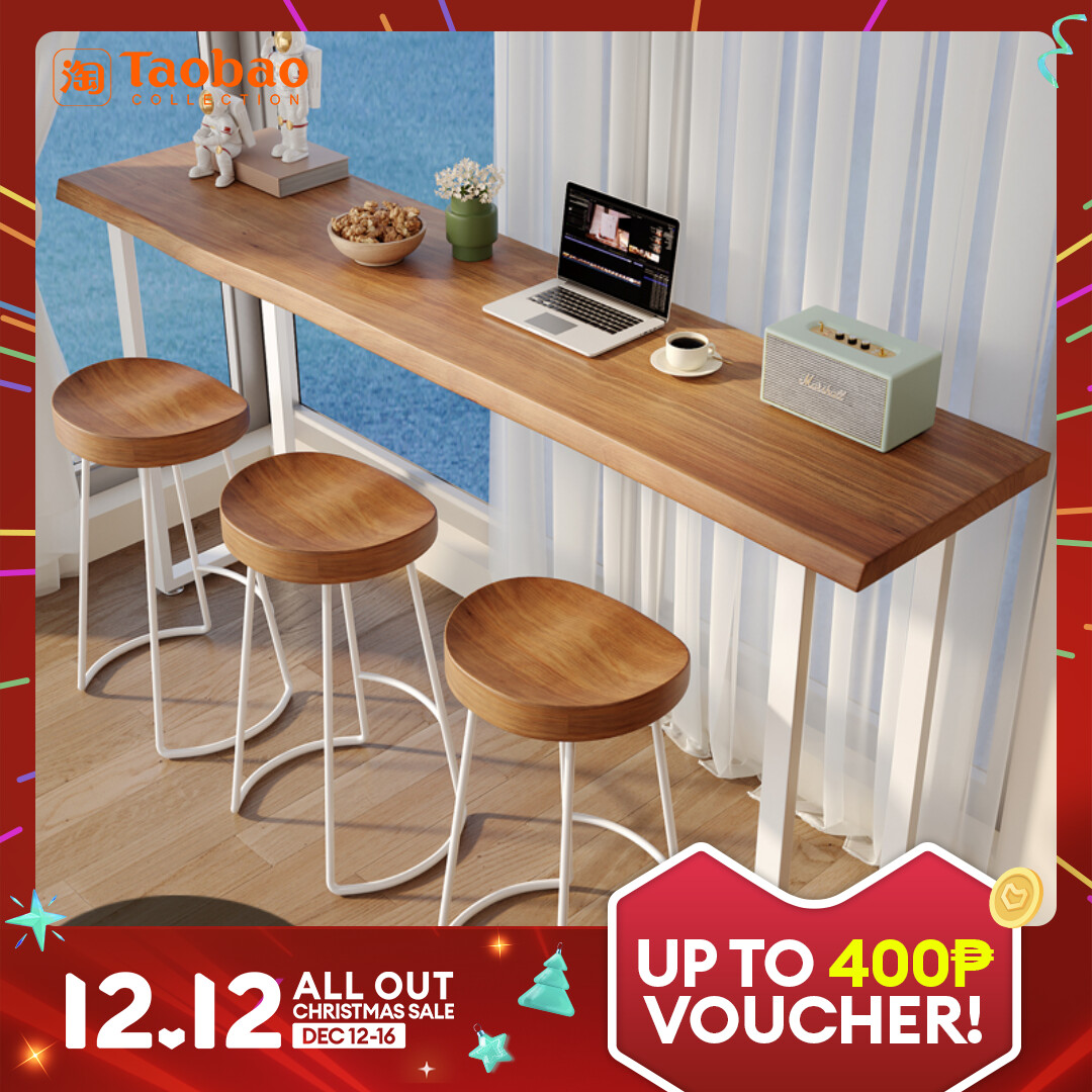 Balcony Solid Wood Bar Table Home Simple Window Long Table Wall Narrow ...