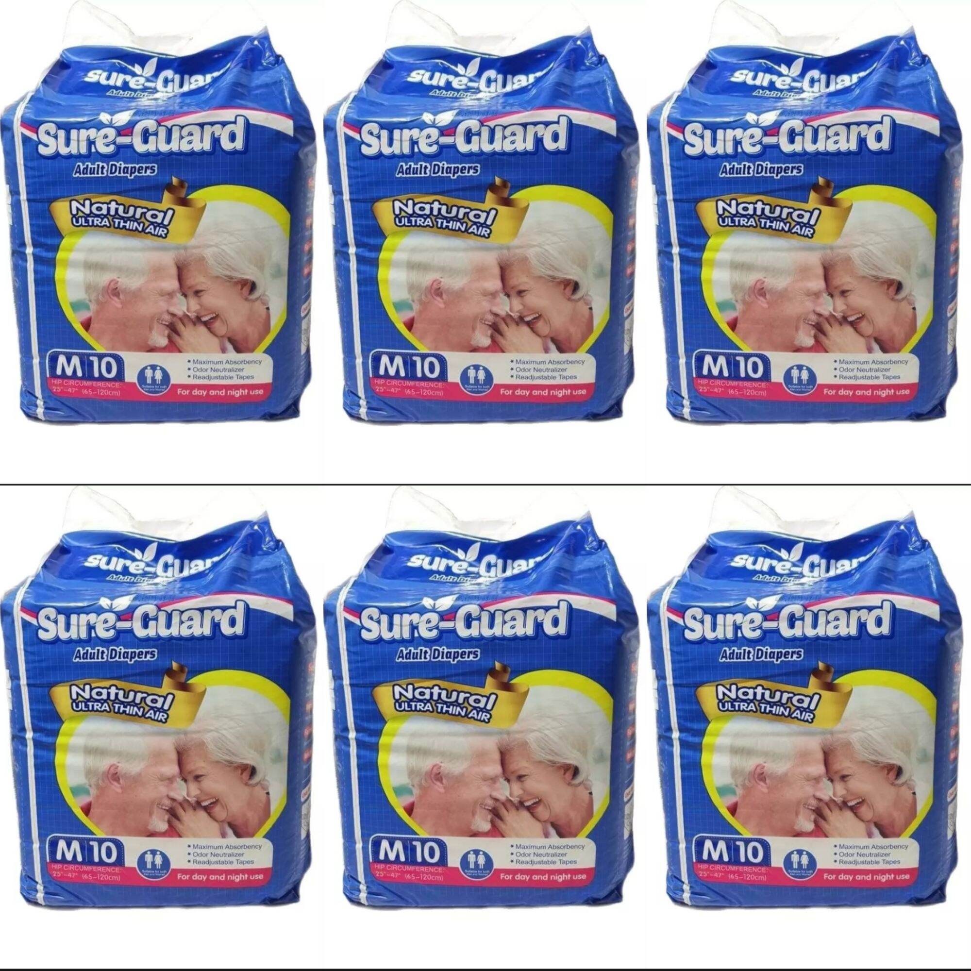 Sure-Guard Adult Diaper Tape Medium 6Packs (10Pcs/Pack) | Lazada PH
