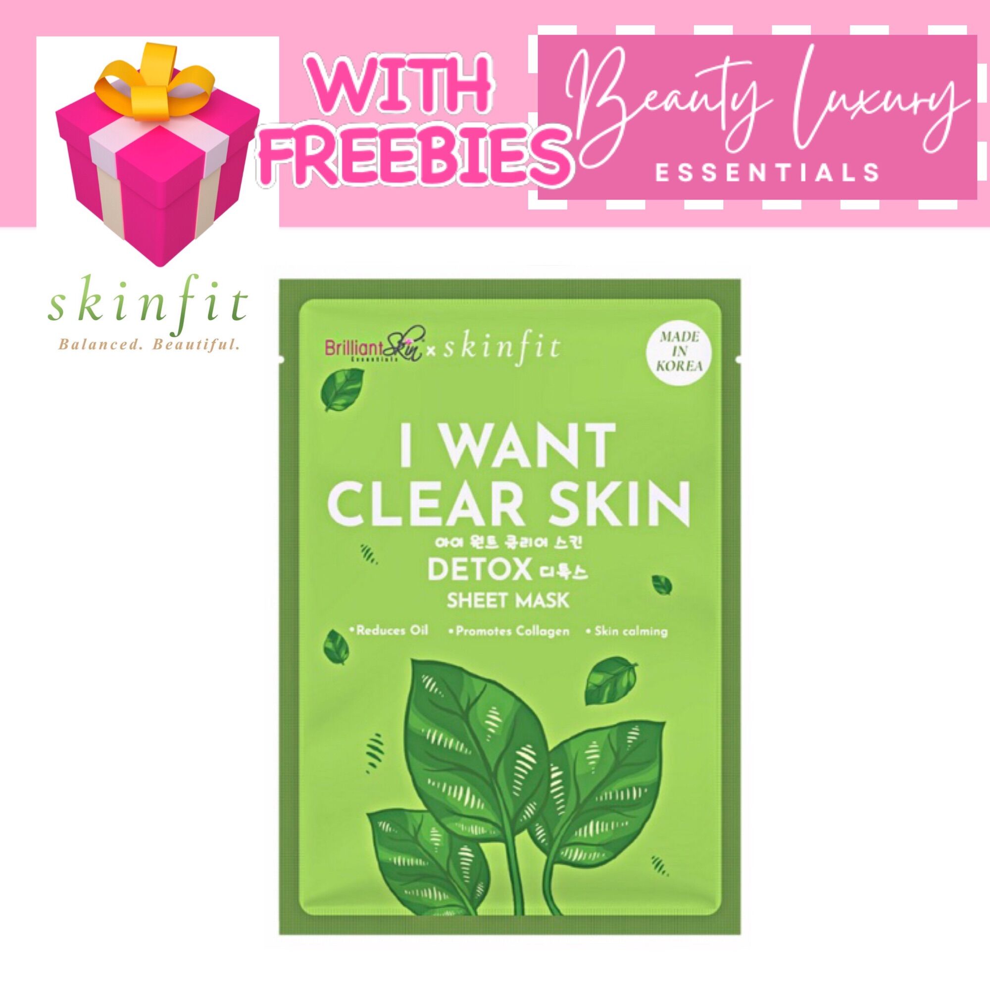 Skinfit I Want Clear Skin Detox Sheet Mask | Lazada PH