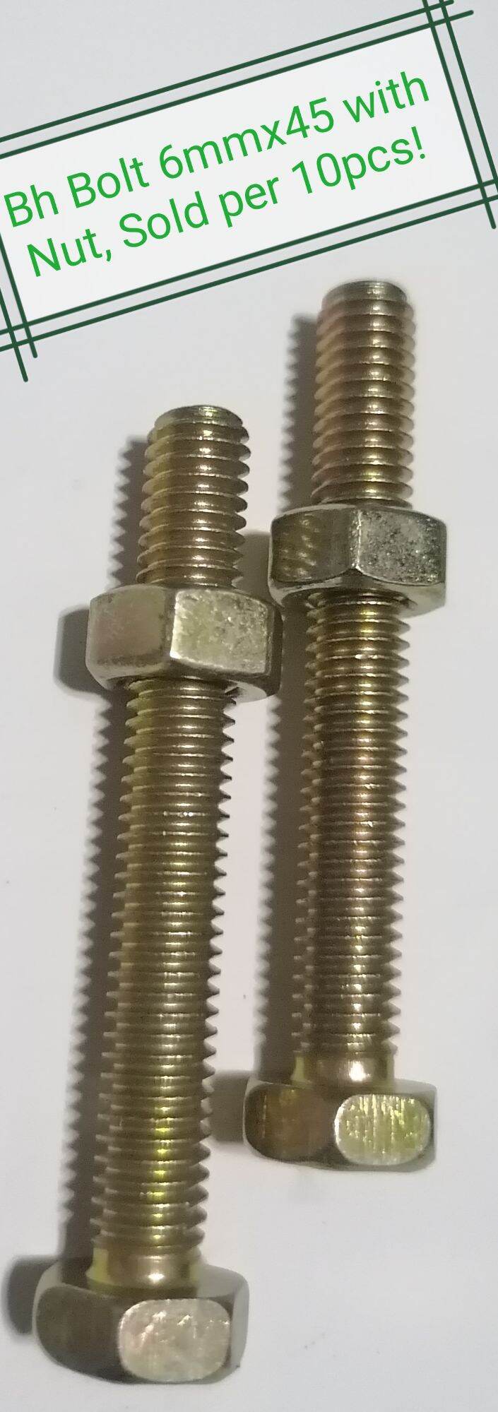 Bh Bolt 6mmx45 with Nut, Sold per 10pcs! | Lazada PH