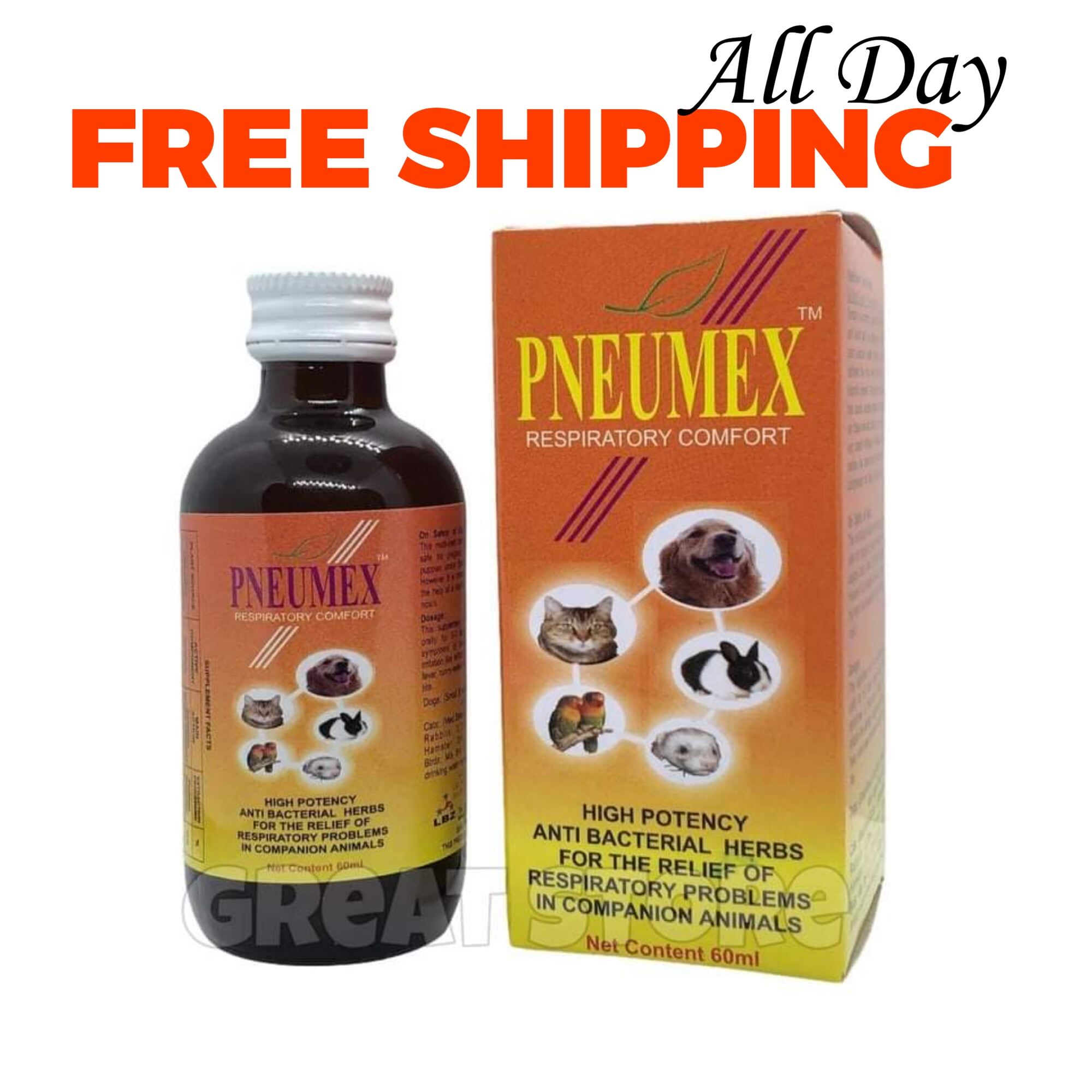 PNEUMEX Respiratory Comfort for Dogs and Cats 60ml Anti Ubo Sipon Halak ...