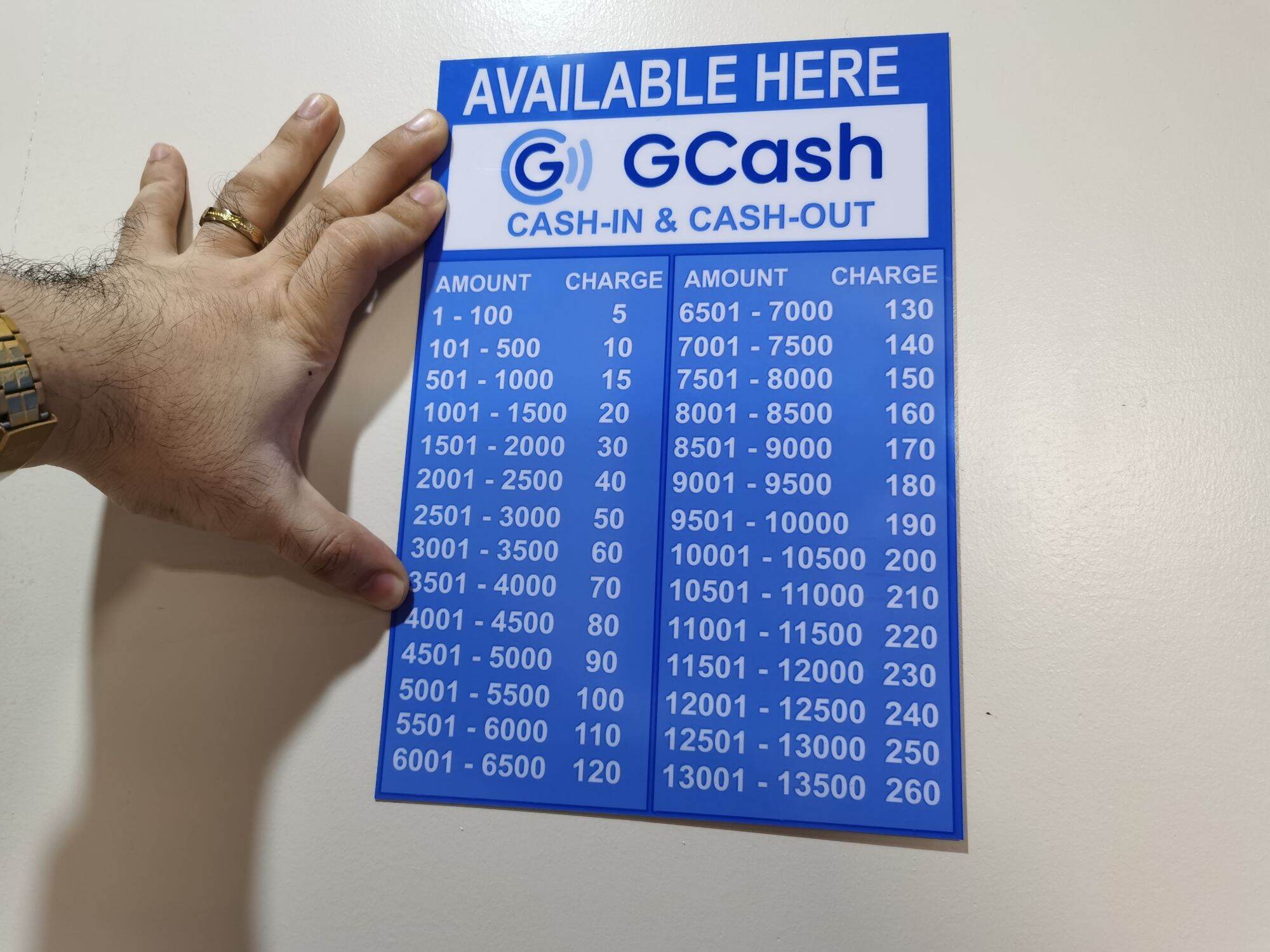 Gcash Cash in & Cash Out PVC Type Doble Sided Waterproof High Quality ...