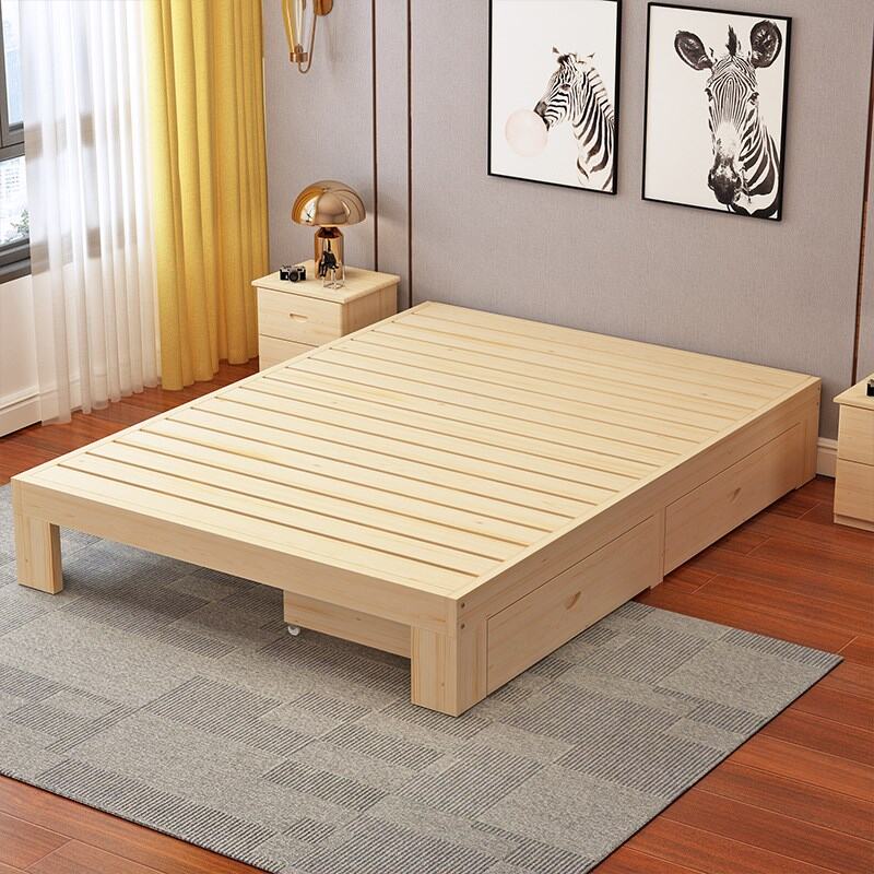 No Backrest Tatami Bed Wood Board Bed Frame Solid Wood Deck Ground Bed ...