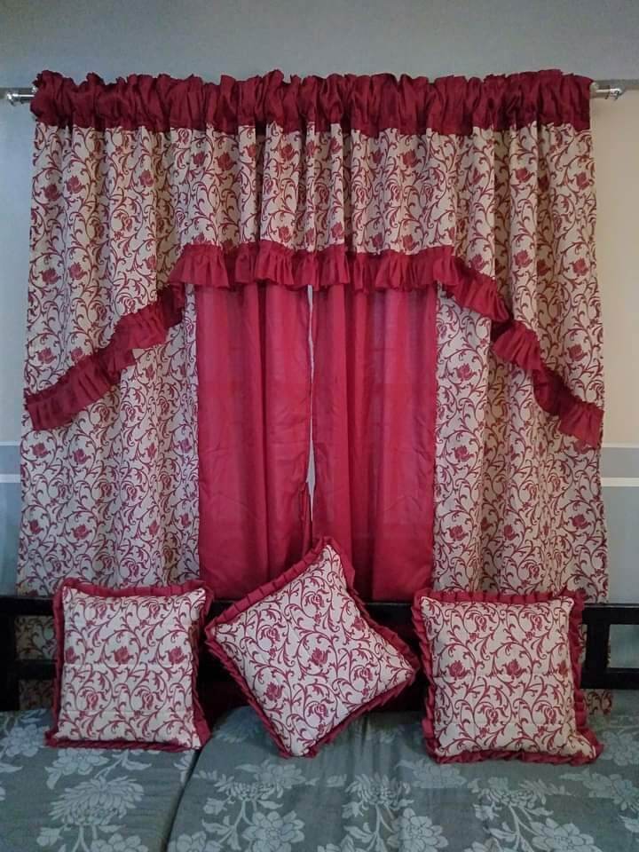 Double pannel curtains pinky vines | Lazada PH