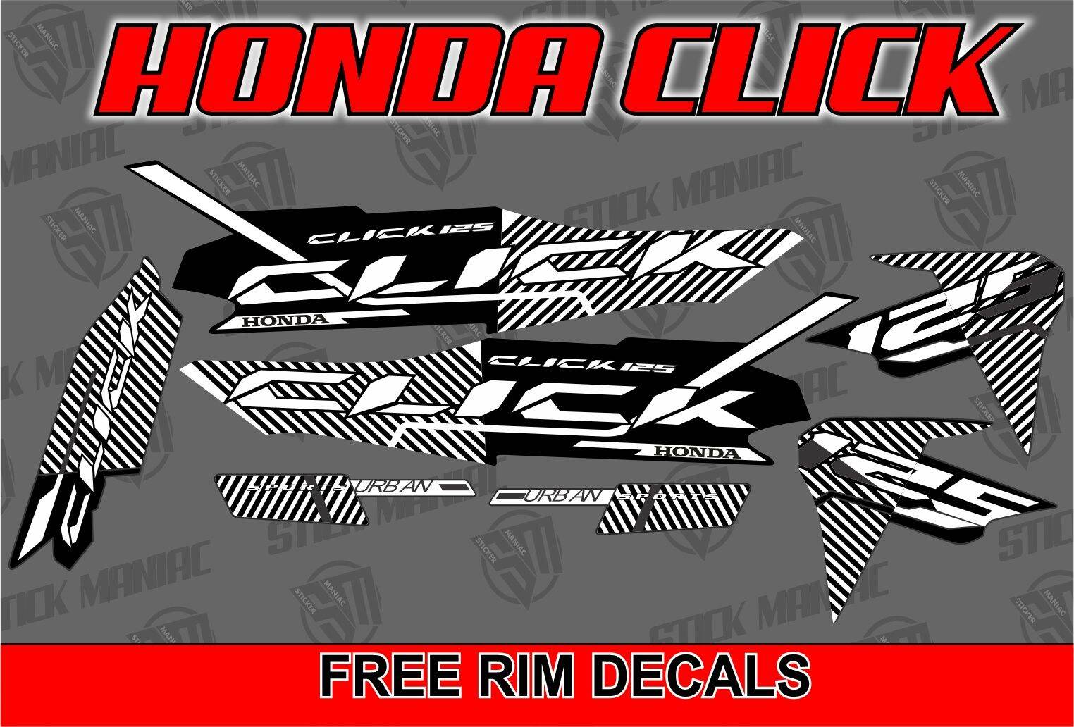 Honda Click decals sticker, free rim decals | Lazada PH