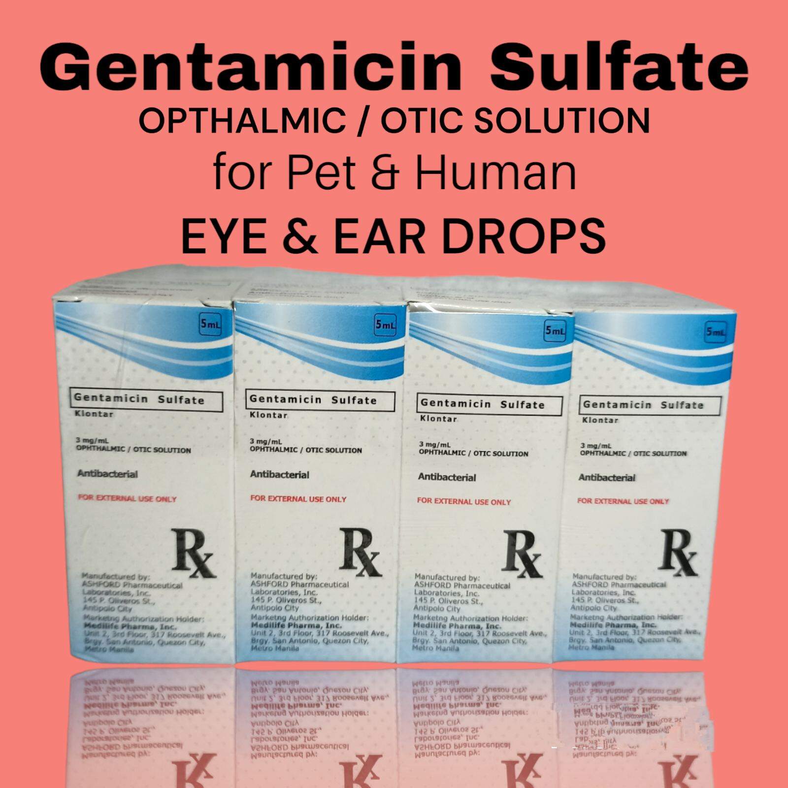Genta Eye Drops for Pets Dogs Cats Conjunctivitis, Redness, Cloudy Eyes ...