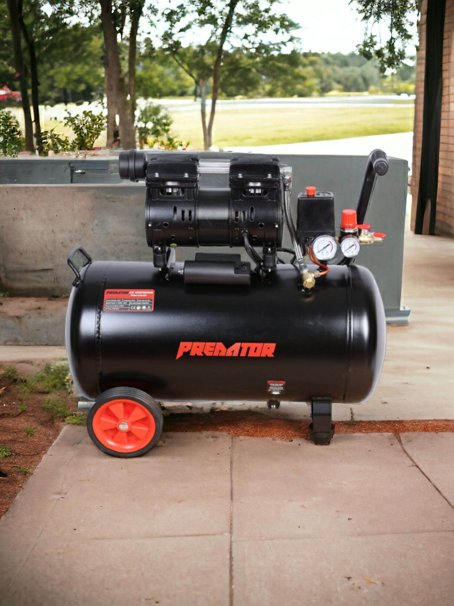 Predator USA air compressor 50Liter oil less noiseless type 2hp and 1 ...