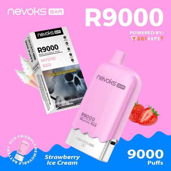 NEVOKS BAR 9000 PUFFS Disposable Vape Pod 750mAh Type-C rechargeable ...