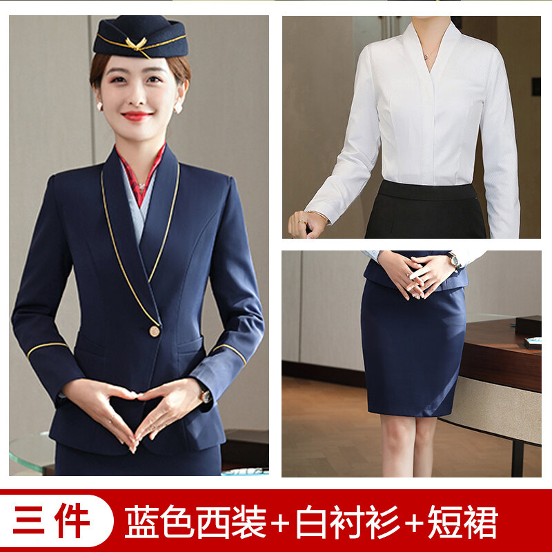 Stewardess Uniform Business Suit Female High-Speed Rail Flight ...