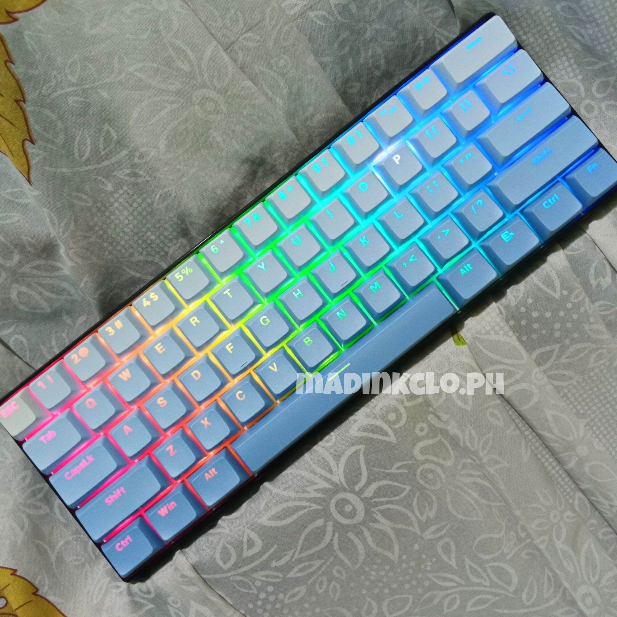 132 Keys Customized Gradient Keycaps White - Blue OEM PBT Backlit ...