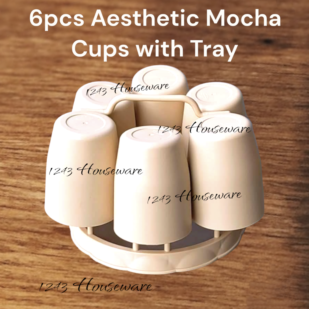 6pcs BASO 6pcs PLATO SET Aesthetic Mocha New Collections | Lazada PH