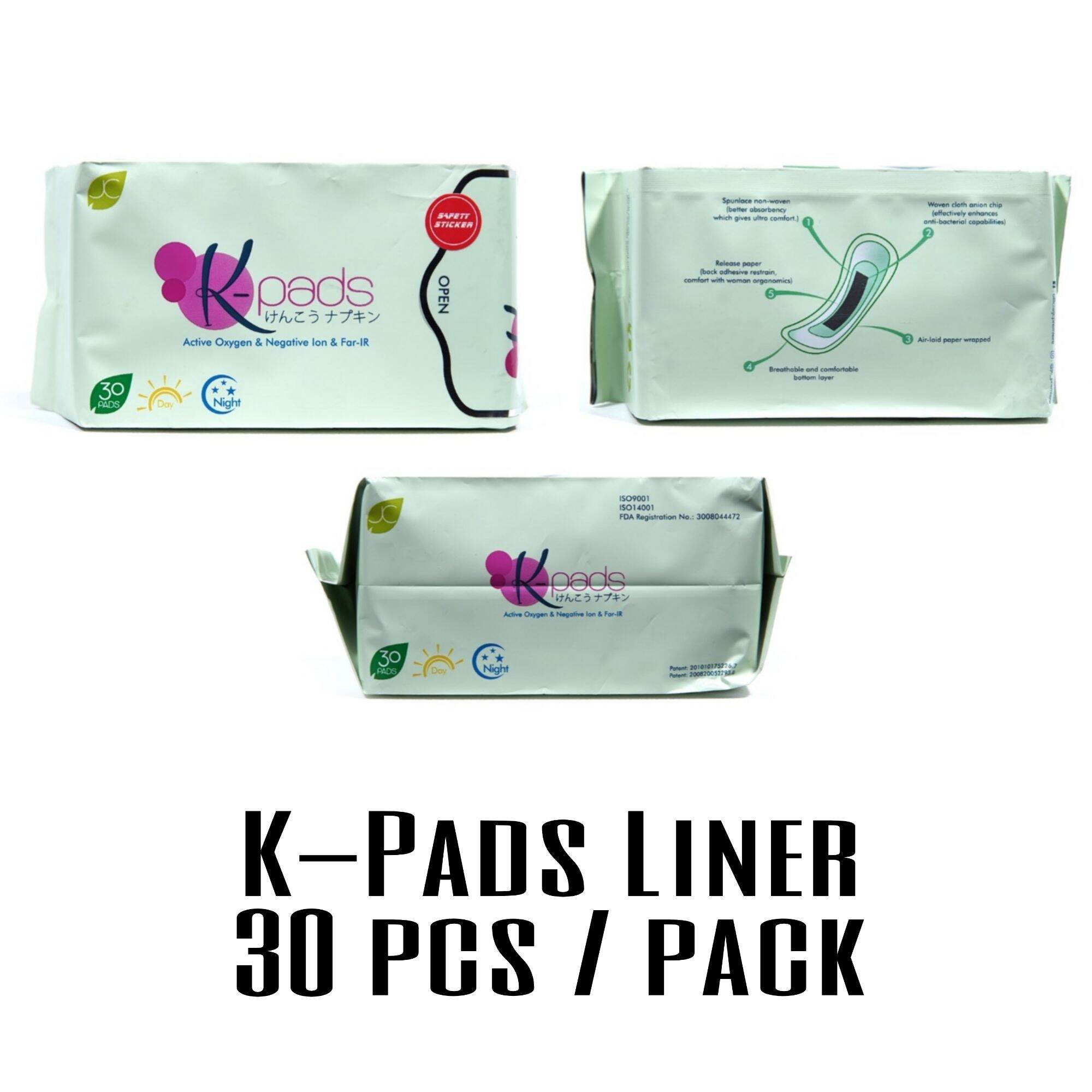 Original K-Pads Day/Night/Liner with Active Oxygen & Negative Ion & Far ...