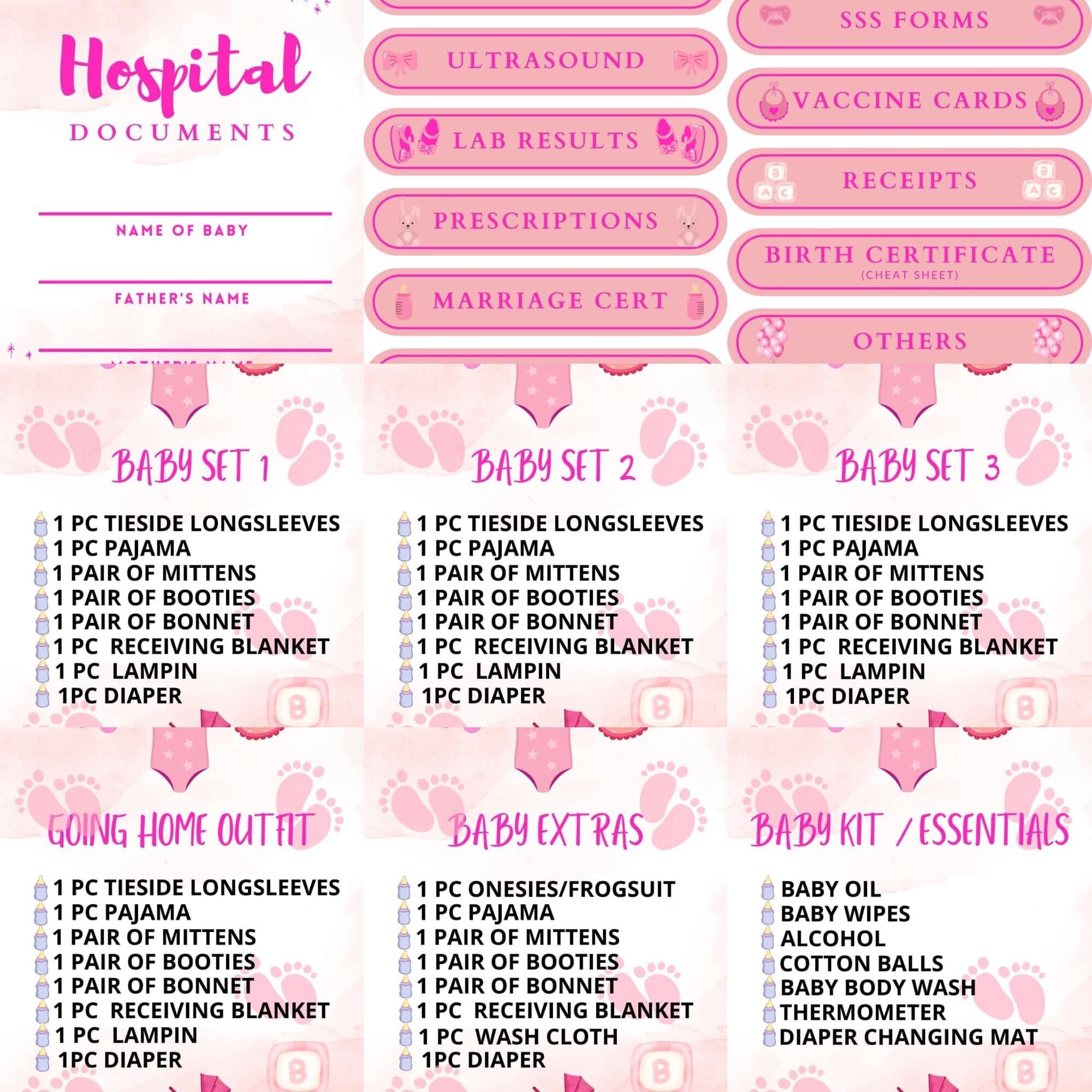 Hospital Checklist & Label | Printed, Sticker | Clearbook | Lazada PH