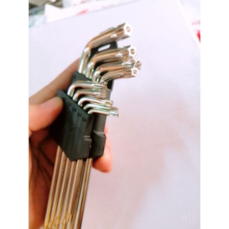 9-Piece Torx Allen Wrench Set Flower type t10~t15~t20~t25~t27~t30~t40 ...
