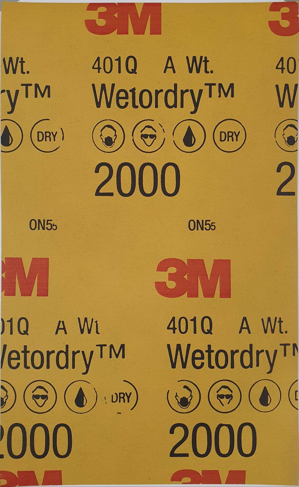 3M Wetordry Sand paper 401Q 1000 1200 1500 2000 3000 grit "ORIGINAL 3M ...