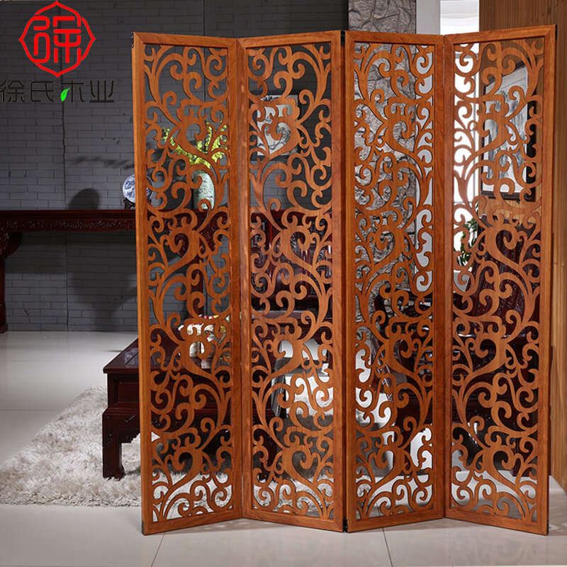 Solid Wood Home Screen Partition Hallway Living Room Simple Modern New ...