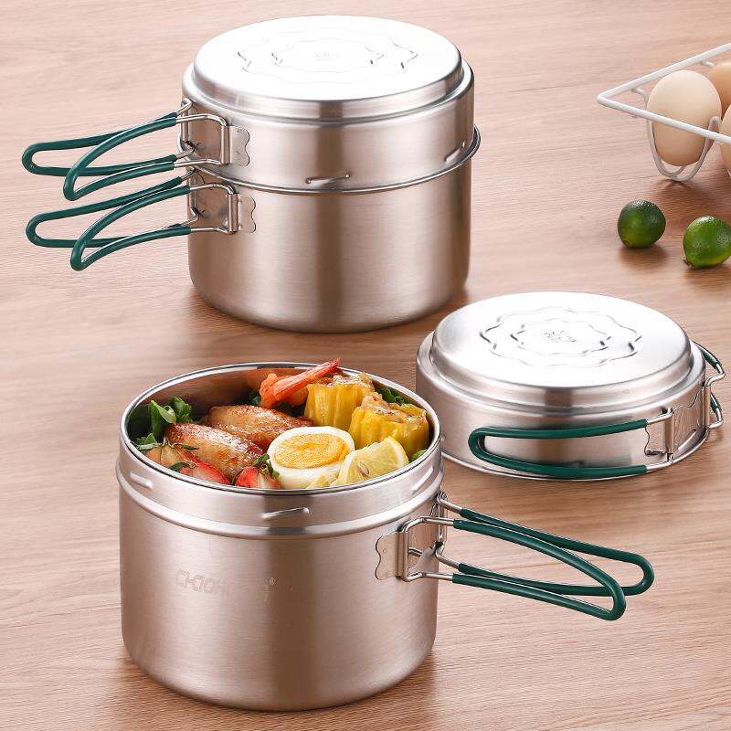 Stainless Steel round Grid Instant Noodles Lunch Bag Bento Box Canteen ...