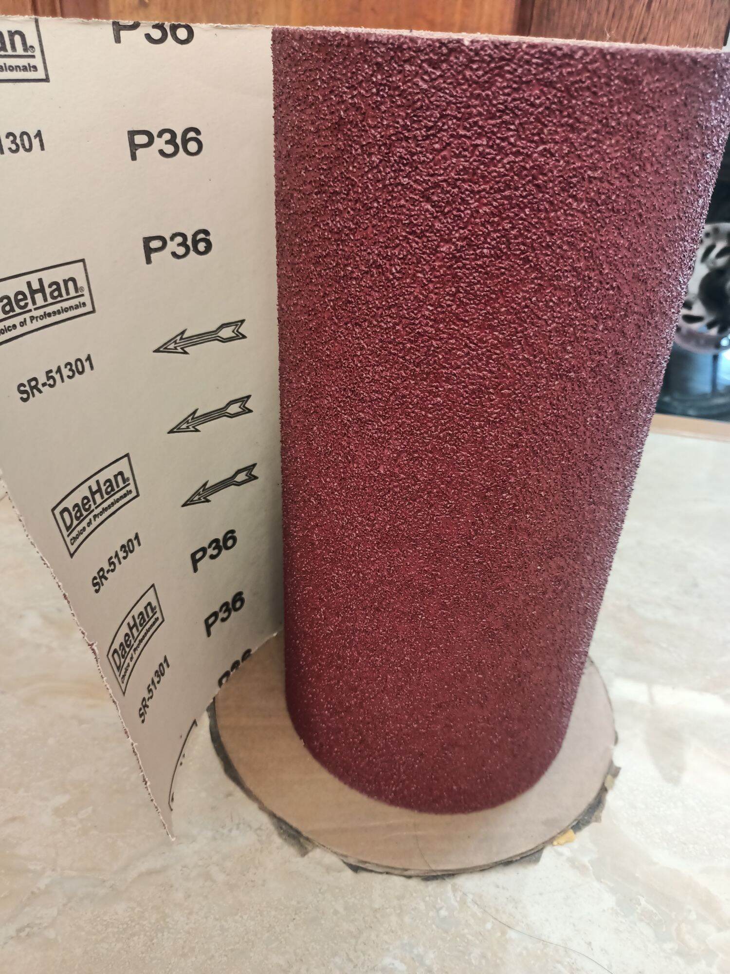 Daehan Sanding Roll Red 12X50 Yards Sold by meter grit.36 ,60 ,100 ...