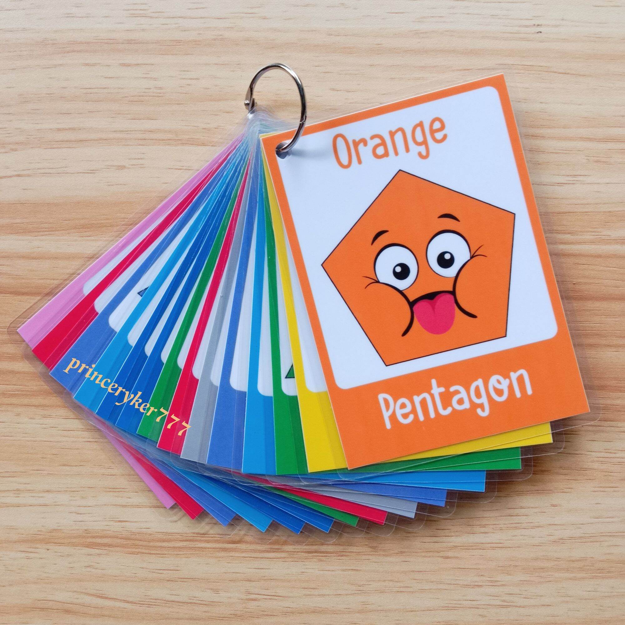 COLORS AND SHAPES Flash Cards Laminated Educational Preschool Poster ...