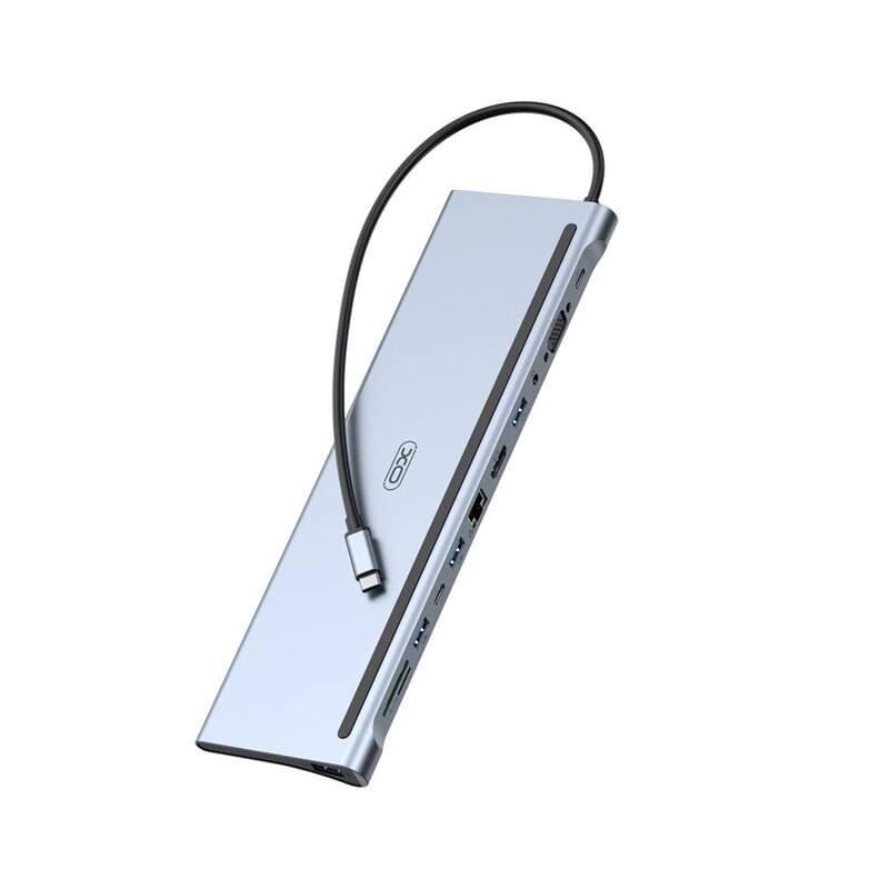 XO-HUB 12 IN 1 MULTIFUNCTIONAL USB C 4k HDMI VGA Audio Laptop docking ...