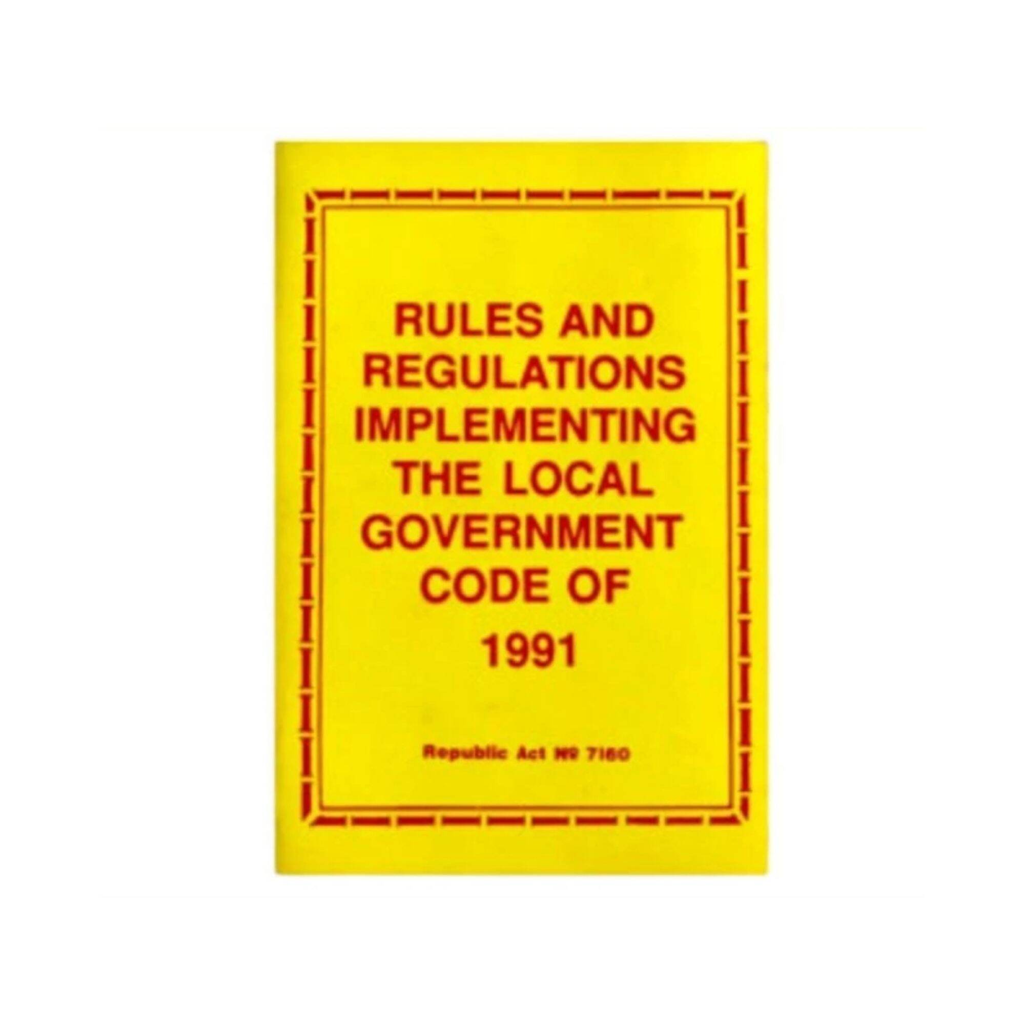 Rules and Regulations Implementing The Local Government Code Of 1991 ...