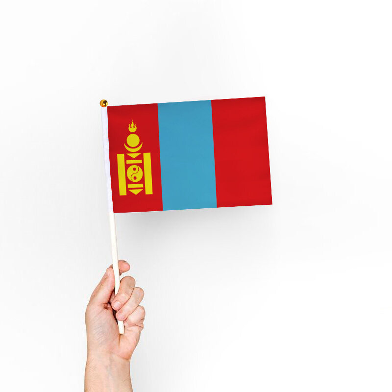 Mongolia Hand Signal Flag Small Flag Cheer Flag Sports Games Cheer Flag ...