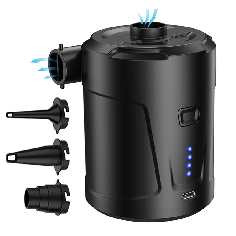 Electric Air Pump Inflator Air Compressor Battery Rechargeable Portable ...