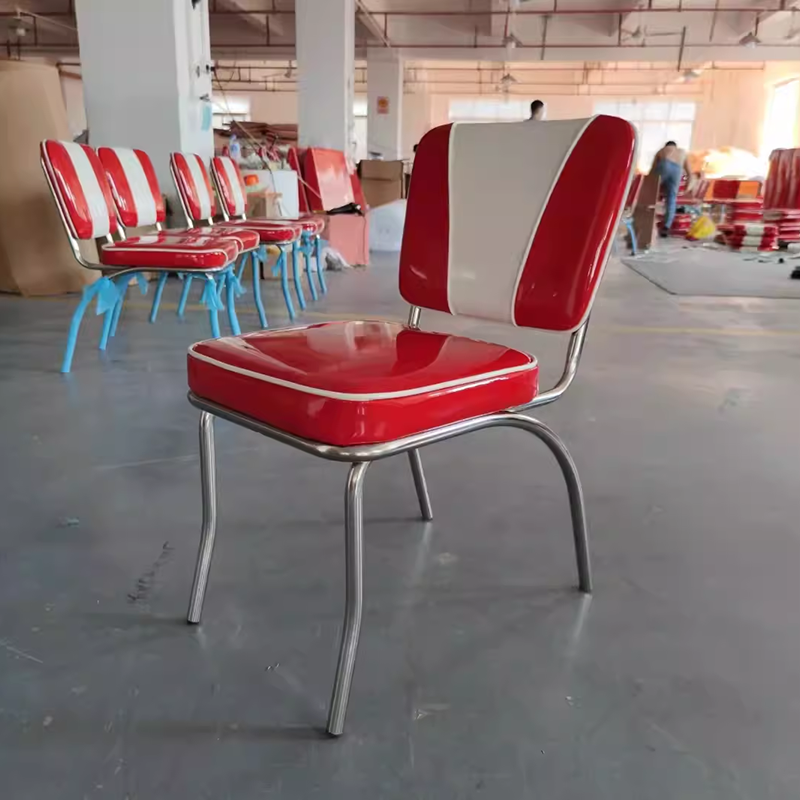 American Retro Fast Food Hamburger Shop Casual Stainless Steel Dining ...