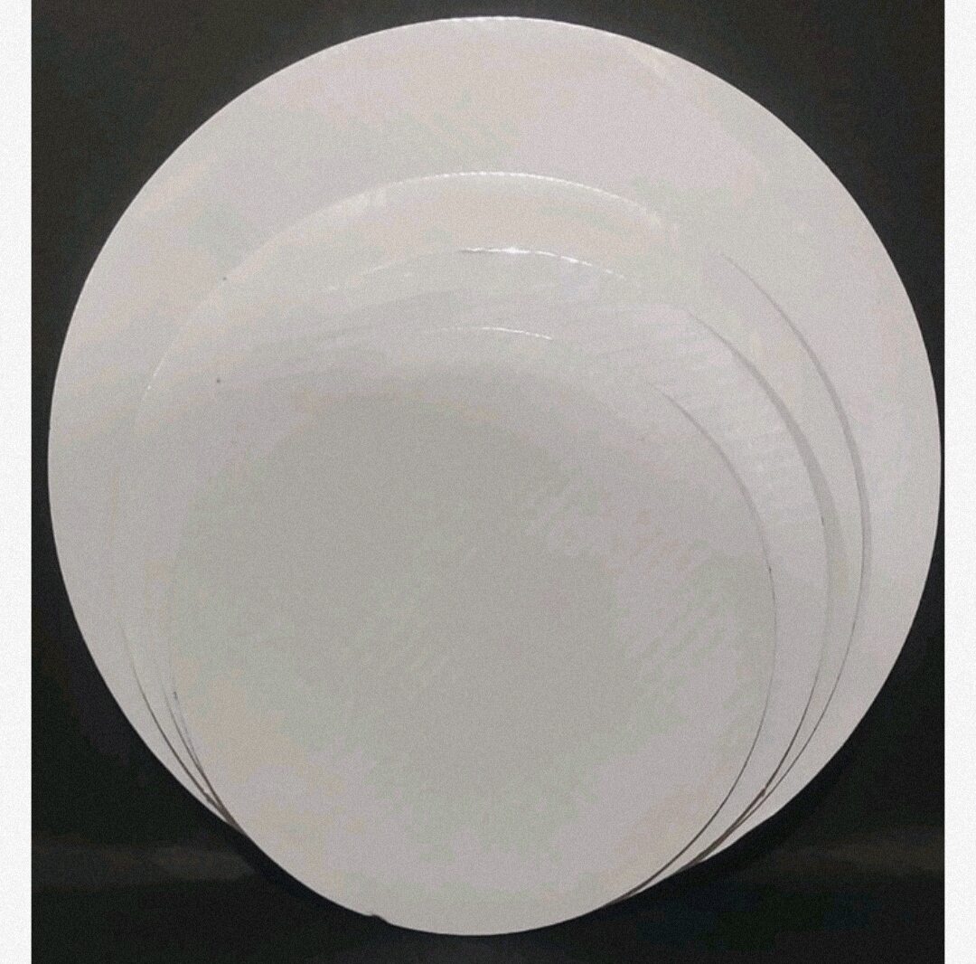 7 inches ROUND CAKE BOARD ORDINARY WHITE CORRUGATED (X10 PCS) | Lazada PH