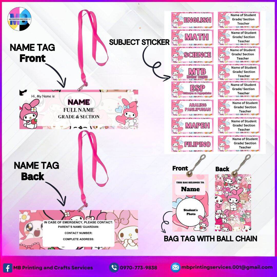 (Package) Name Tag/ Subject Label Sticker/ Bagtag | Lazada PH