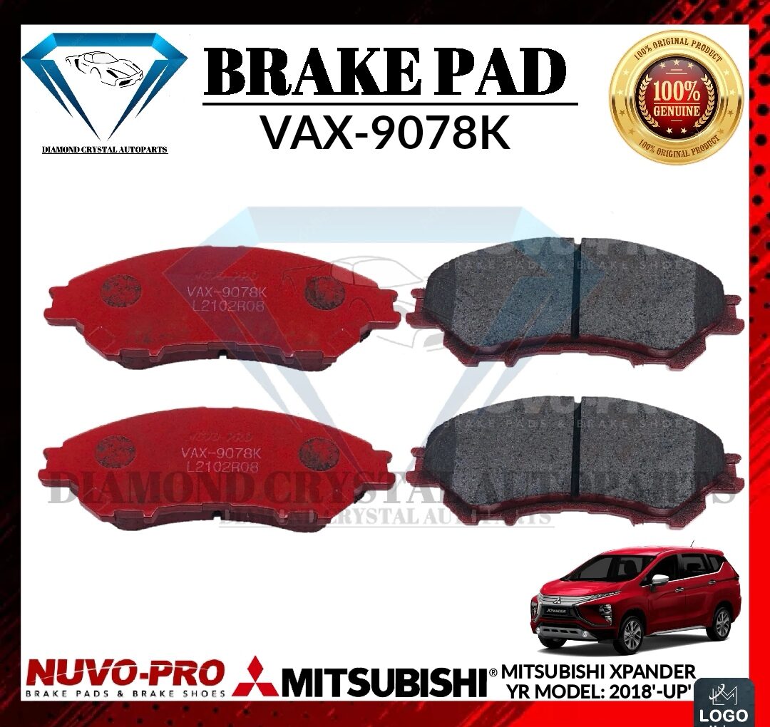 NUVO PRO BRAKE PAD MITSUBISHI XPANDER 2018-2023 (FRONT) VAX-9078K "NUVO ...