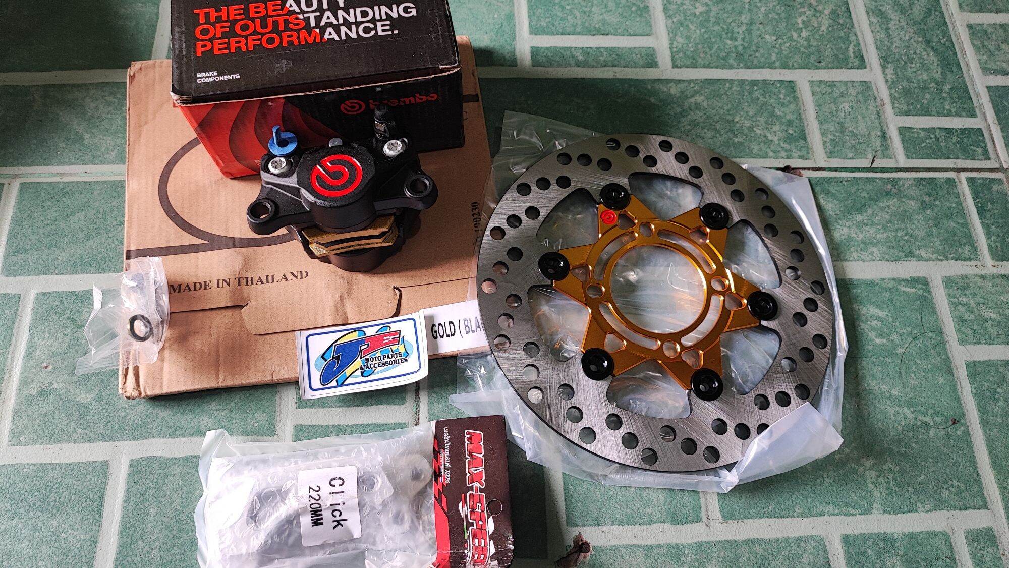 BREMBO CALIPER 2 POT WITH CNC BRAKET 220MM WITH DISC 220MM SET FOR ...