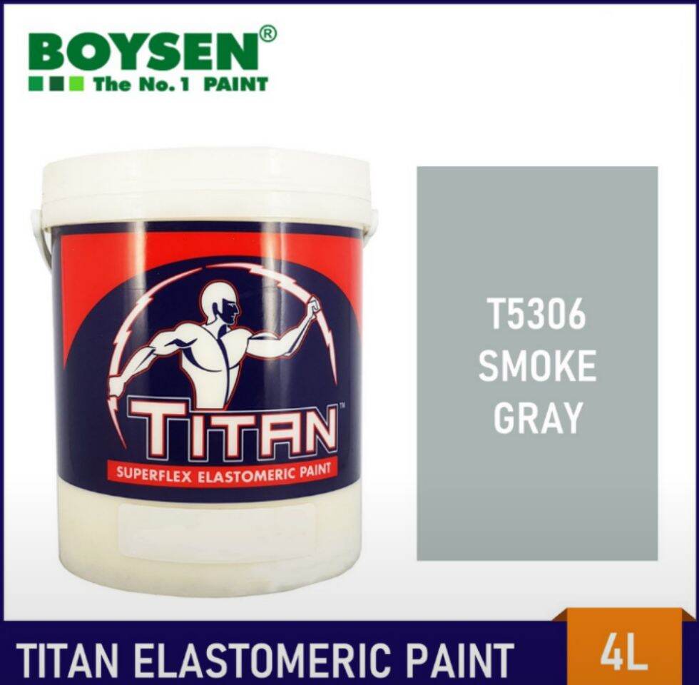 BOYSEN TITAN SUPERFLEX ELASTOMERIC PAINT 1GALLON(4LITERS) PINTURA PANG ...